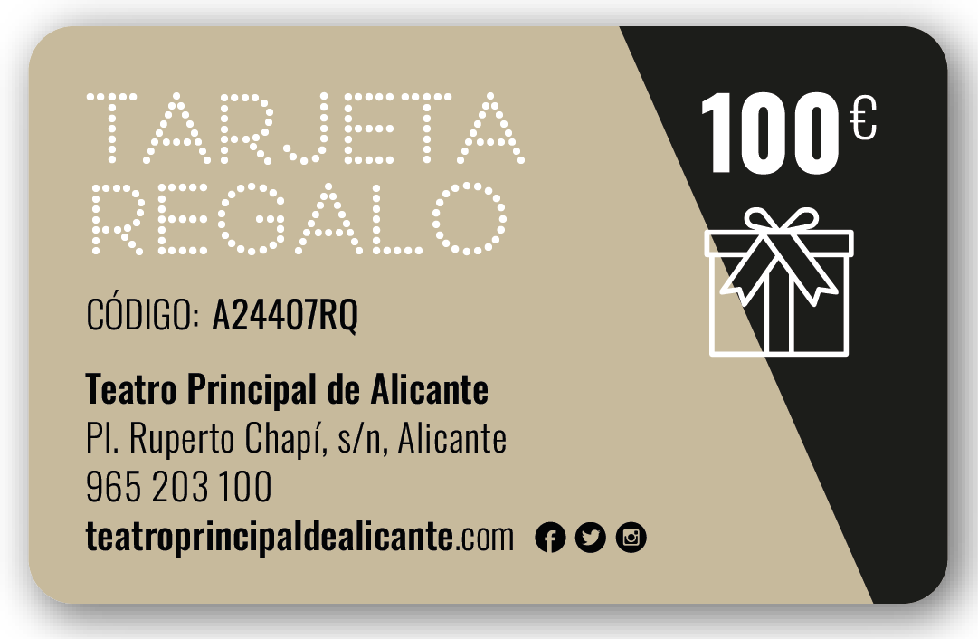 Tarjeta Regalo – Teatro Principal de Alicante